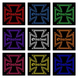 Oldschool RGB Led Schilder 46x46 - Iwlonex